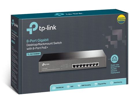 Tl Sg1008mp Switch De 8 Puertos Gigabit Con Poe Para Escritorio Montaje En Rack Tp Link