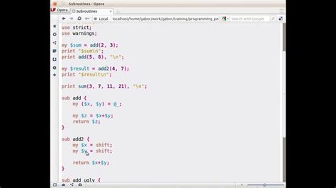 Beginner Perl Maven Tutorial 62 Defining Subroutines Youtube