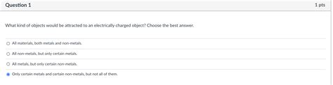 solved question 1 1 pts what kind of objects would be