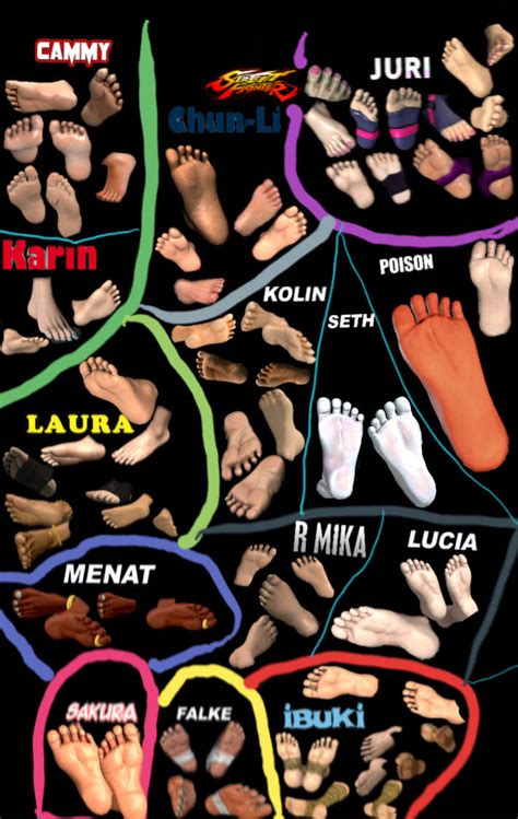 All Female Feet From Street Fighter V By Girlgamesfeet On Deviantart