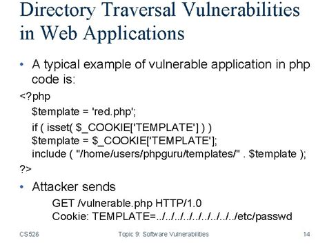 Information Security Cs 526 Topic 9 Software Vulnerabilities