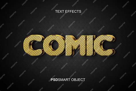 럭셔리 편집 가능한 텍스트 효과 만화 골드 3d 텍스트 스타일 무료 Psd 파일