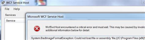 Wcf Service Host Error While Attaching To Process In Visual Studio