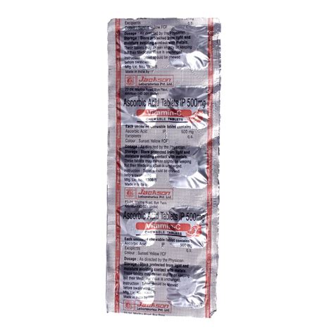 Vitamin C 500 Chewable Tablet యొక్క ఉపయోగాలు ప్రయోజనాలు మరియు ధరను