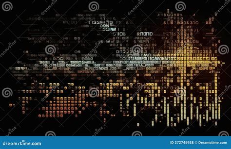 Computer Code Program Beautiful Colorful Illustration Style Stock