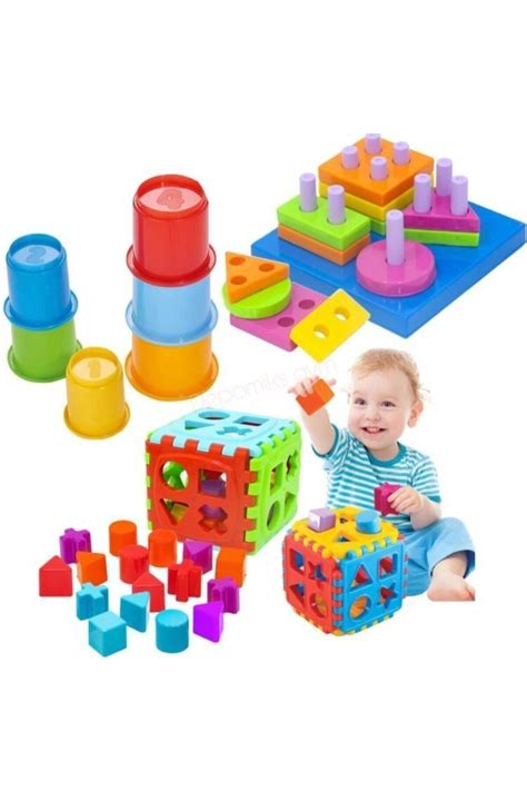 Sk Sword Pazarlama Kiki Cute Tower Geometric Shapes Puzzle Find Plug Puzzle Educational
