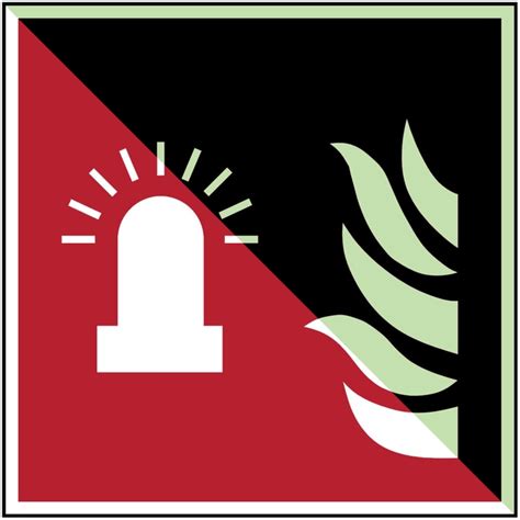 Brady™ Iso Square Polypropylene Safety Sign Fire Alarm Flashing Light
