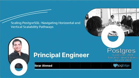 Pgedge On Linkedin Pgedge Postgresql Postgresqlprofessionals Ibrarahmed Postgresconf