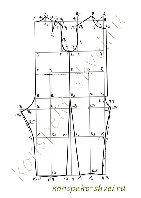 Построение чертежа детского комбинезона Выкройки Выкройка детского комбинезона Детские