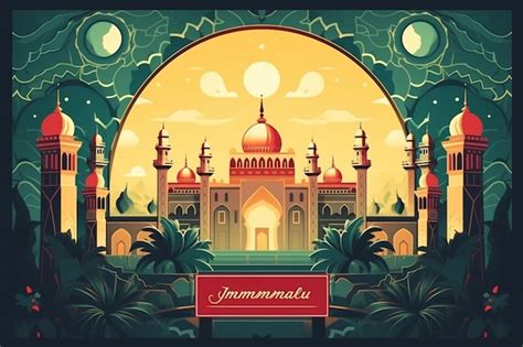 Ornamental Patterns Ramadan In Arabic Premium Ai Generated Vector