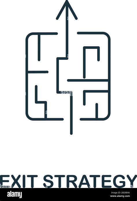 Exit Strategy Icon From Crowdfunding Collection Simple Line Exit Strategy Icon For Templates
