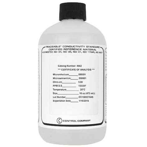 Control Company 4562 Individually Tested Conductivity Traceable