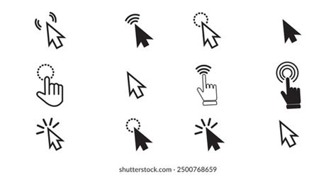 Cursor Hand Clicking Icon Click Icon Stock Vector Royalty Free 2500769211 Shutterstock