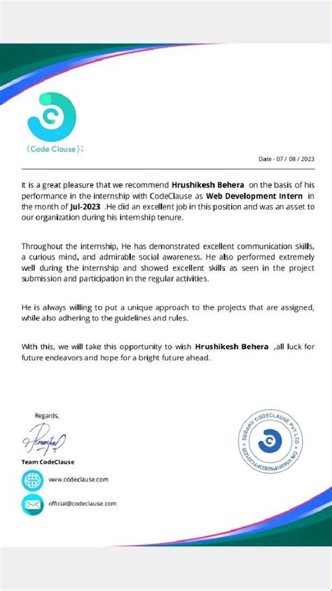 Hrushikesh Behera On Linkedin Internship Codeclause Oppertunity
