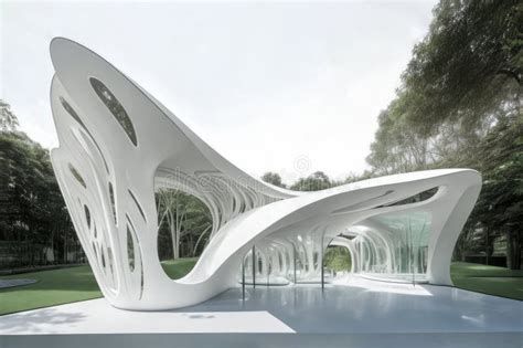 Modern Exhibition Hall Parametric Architecture Generative Ai Stock