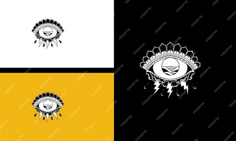 Premium Vector Eyes And Lightning Vector Line Art Design