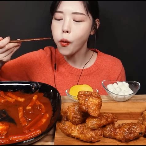 Yummy Boki Mukbang Cheese Tteokbokki Crispy Honey Combo Chicken And
