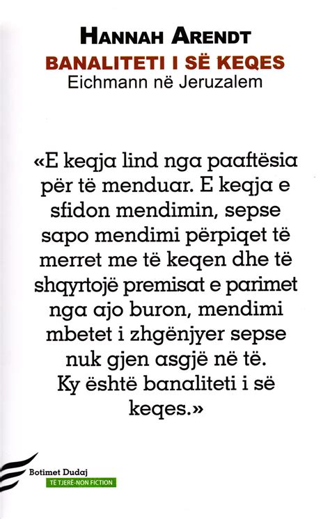 Banaliteti I Së Keqes Botime Dudaj
