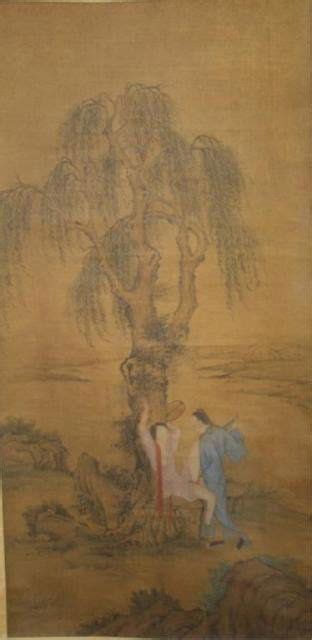 60 Chinese Erotic Hanging Scroll Painting Lot 60