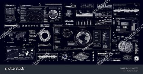 Control System Hud Interface Screen Monitor Stock Vector Royalty Free