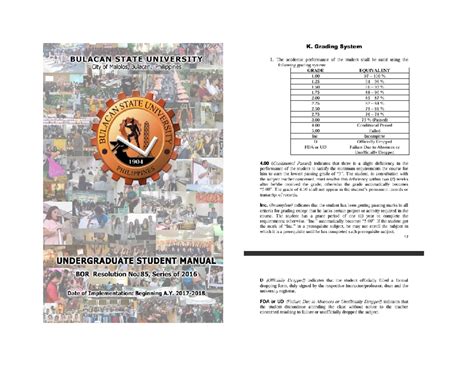 Grading System Equivalent K Grading System Bulacan State University Grading System Equivalent K Grading System Bulacan State University