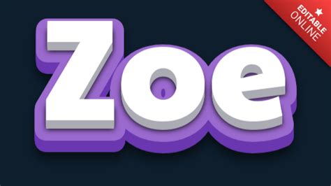 Zoe Text Effect Generator