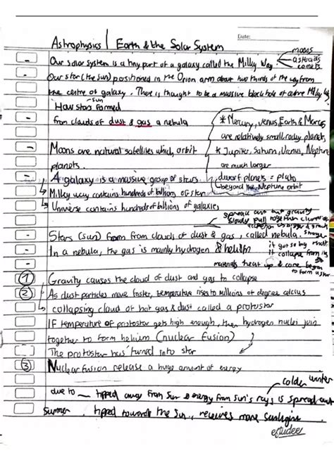 Igcse Earth And The Solar System Astrophysics Summary Physics Complete Explanation Physics