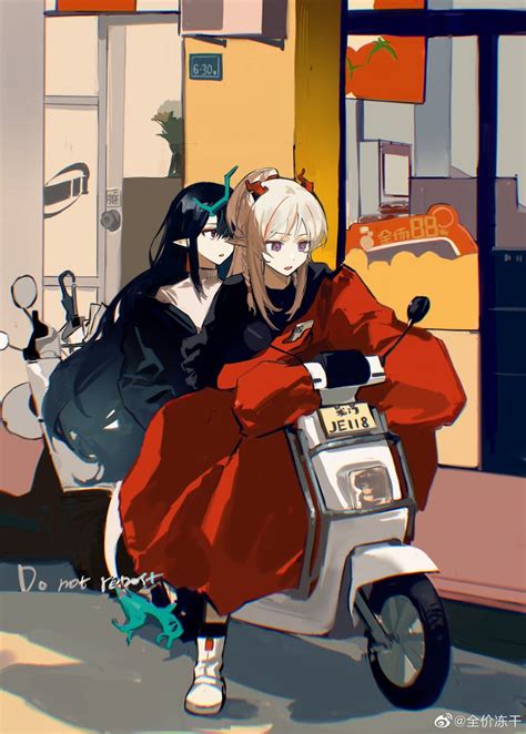 Nian And Dusk Arknights Drawn By Quan Jia Dong Gan Danbooru