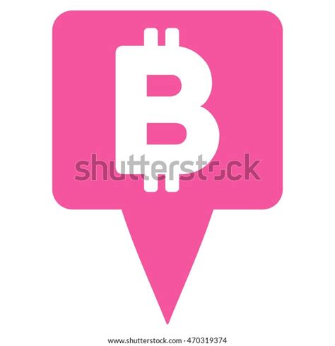 Bitcoin Map Pointer Icon Vector Style Stock Vector Royalty Free