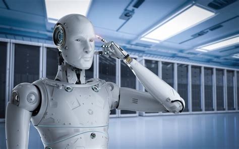 Premium Photo 3d Rendering Robot Working In Server Room