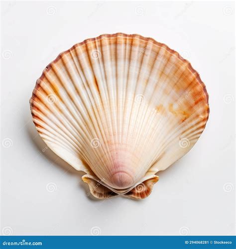 Symmetrical Shell On White Background A Kishin Shinoyama Inspired Art