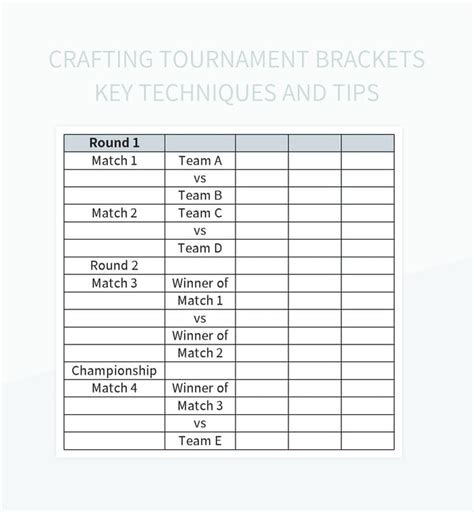 Free Tournament Bracket Templates For Google Sheets And Microsoft Excel Slidesdocs