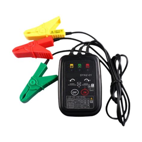 Lacooooppia Phase Sequence Tester Electrical Phase Testing Device 3 Phase Rotation Tester For