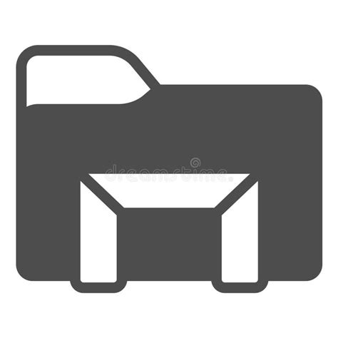 Explorer Folder Solid Icon Windows Pack Concept Vector Graphics Stock