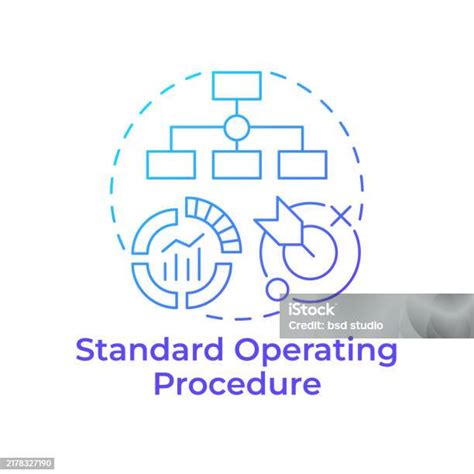 Standard Operating Procedure Blue Gradient Concept Icon Stock Illustration Download Image Now