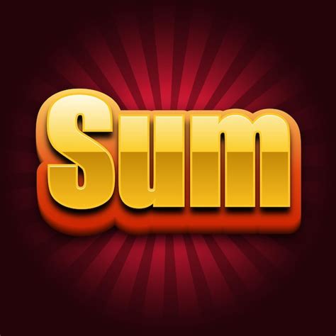 Premium Photo Sum Text Effect Gold  Attractive Background Card Photo