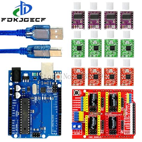 Cnc Escudo V3 M Quina De Gravura Impressora 3d Driver Placa De Expans O Para Arduino 