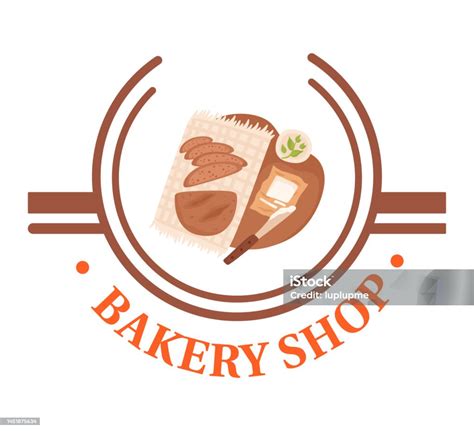 베이커리 과자 카페 기호 전통 상점에 대 한 케이크 제품 라벨 벡터 삽화 클래식 컵케익 배지 기호에 빵 국경에 대한 스톡 벡터