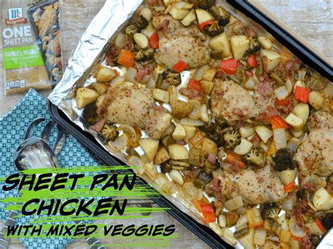 Sheet Pan Chicken And Mixed Vegetables Crafty Cooking Mama
