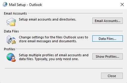 Working With Data Files In Outlook Microsoft Outlook