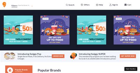Swiggy React Codesandbox