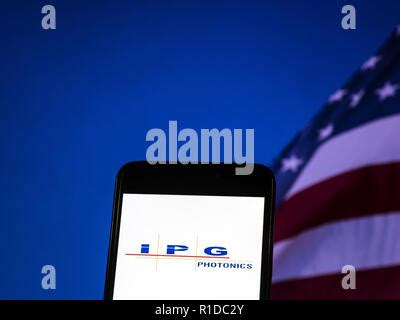 Ipg Photonics Company Logo Seen Displayed On Smart Phone Ipg Photonics