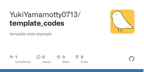GitHub YukiYamamotty0713 Template Codes Template Code Example