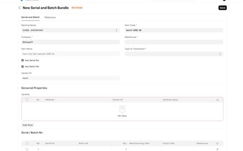 How To Display Na Variant Table Stockinventory Frappe Forum
