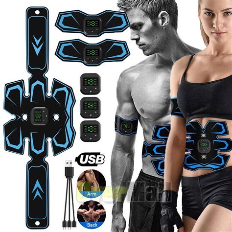 Rechargeable Ems Abdominal Muscle Stimulator Abs Flex Toner Trainer