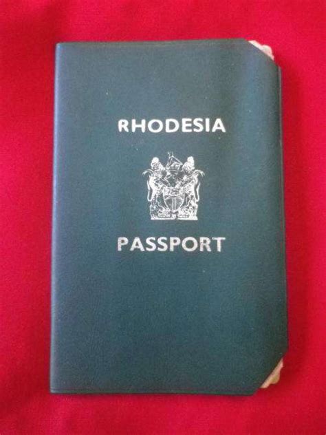 Other War Memorabilia Rhodesian Passport Issued 1979 Expired 1989
