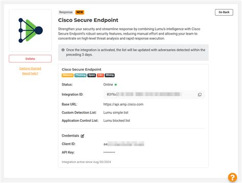 cisco secure endpoint out of the box response integration