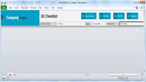 QC CheckList Excel Project Management Templates