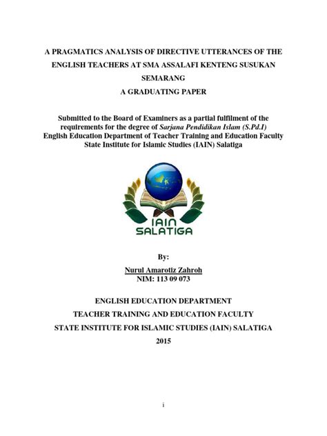 A Pragmatics Analysis Of Directive Utterances Of The Pdf Semantics Linguistics