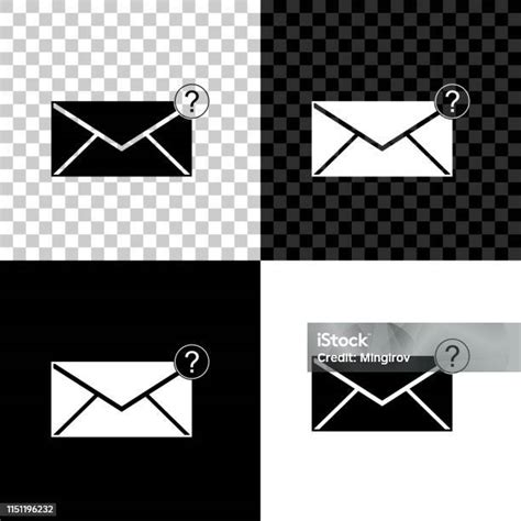 검은 색 흰색과 투명 한 배경에 고립 된 물음표 아이콘 봉투 물음표 기호가 있는 문자입니다 이메일로 요청을 보냅니다 벡터 일러스트 0명에 대한 스톡 벡터 아트 및 기타